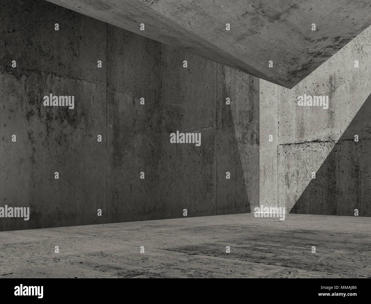 Abstract dark concrete interior background, contemporary minimal ...