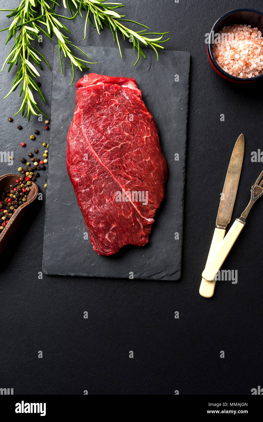 Raw beef steak spice seasoning hi-res stock photography and images - Alamy