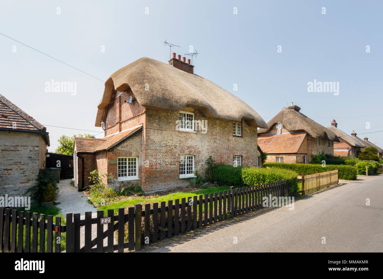 Attractive red brick local style thatched cottage / cottages in East ...