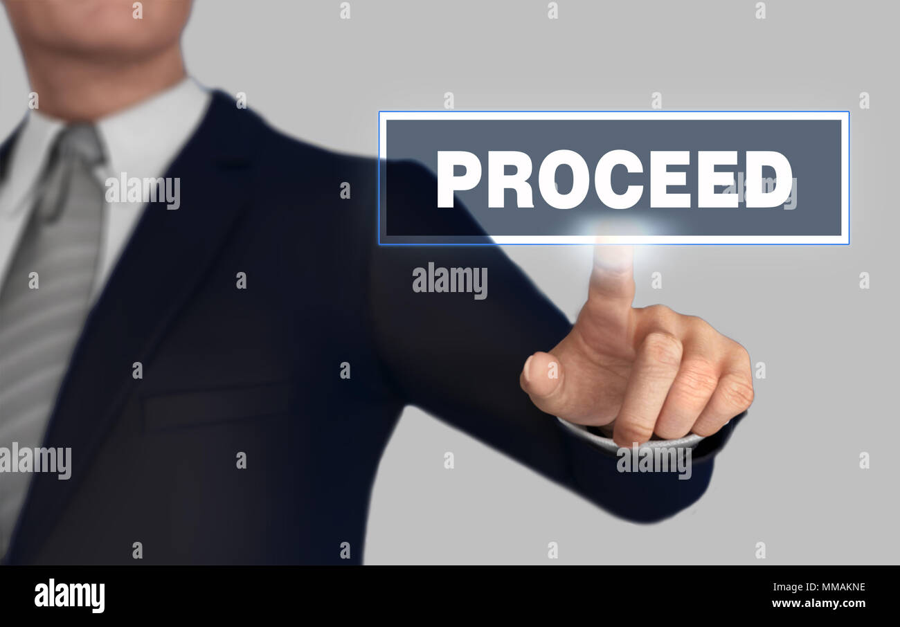 proceed pushing concept 3d illustration Stock Photo - Alamy