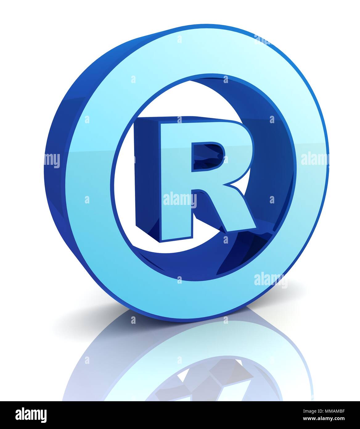 registered mark 3d illustration isolated Stock Photo - Alamy