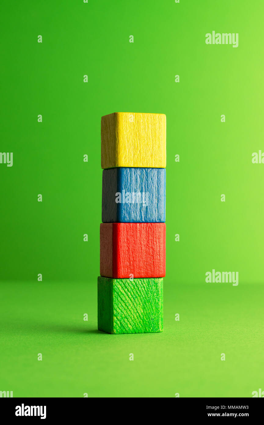 Cube shape wooden block stacked hi-res stock photography and images - Alamy