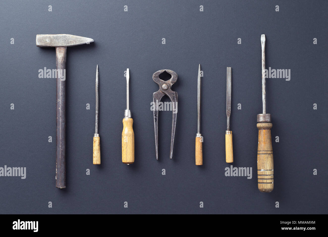 Tool vintage screwdriver old hi-res stock photography and images - Alamy