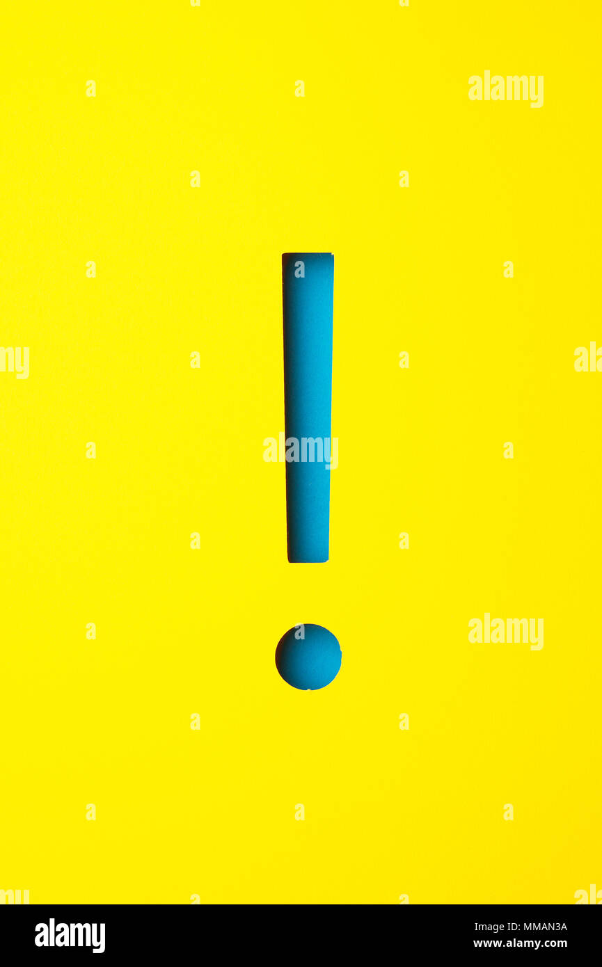 Exclamation point made of paper Stock Photo - Alamy