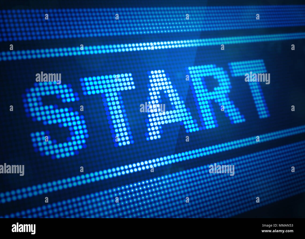 start digital screen 3d illustration Stock Photo - Alamy