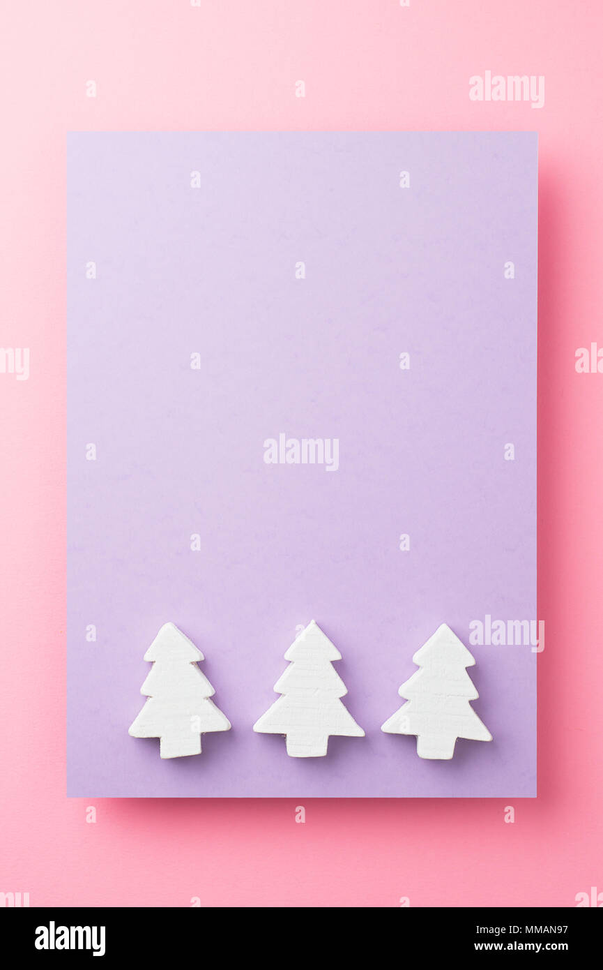 Christmas card background with christmas trees Stock Photo - Alamy