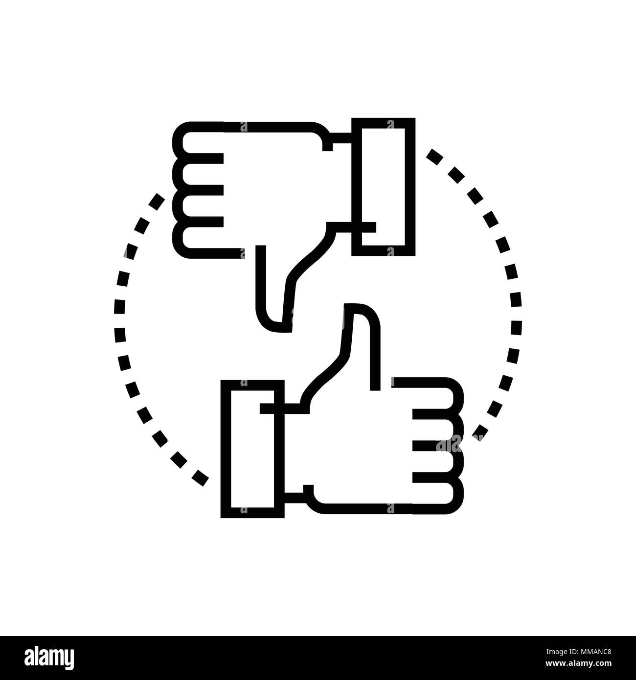 Dislike icon simple element Cut Out Stock Images & Pictures - Alamy