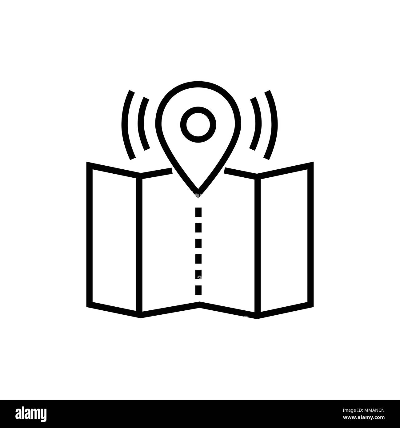 Map line hi-res stock photography and images - Alamy