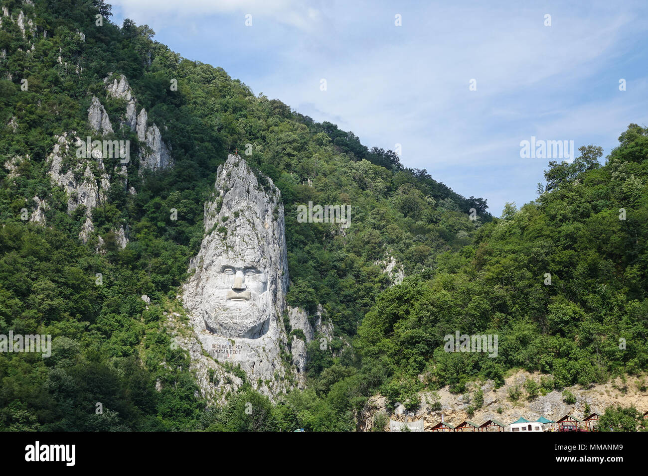 Rock Sculpture of Decebalus on the River Danube , Romania Stock Photo ...