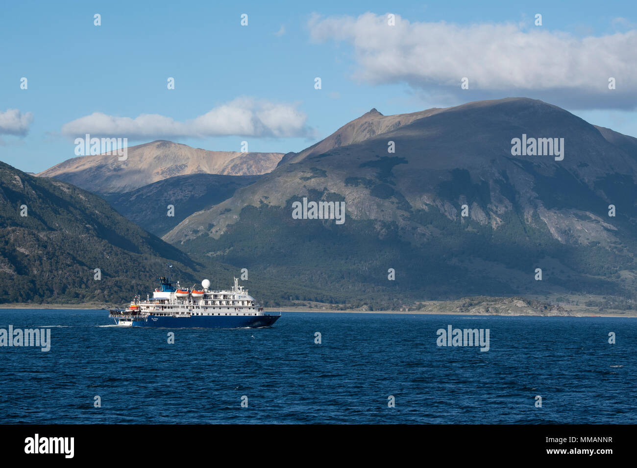 South America, Beagle Channel, 150 mile long waterway acting as the ...