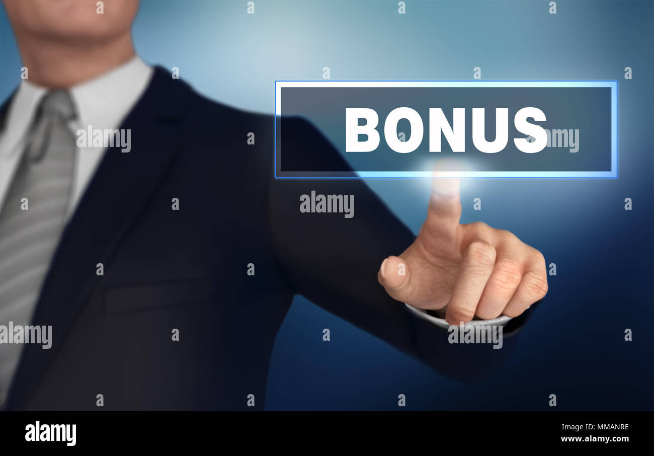 bonus pushing concept 3d illustration Stock Photo - Alamy