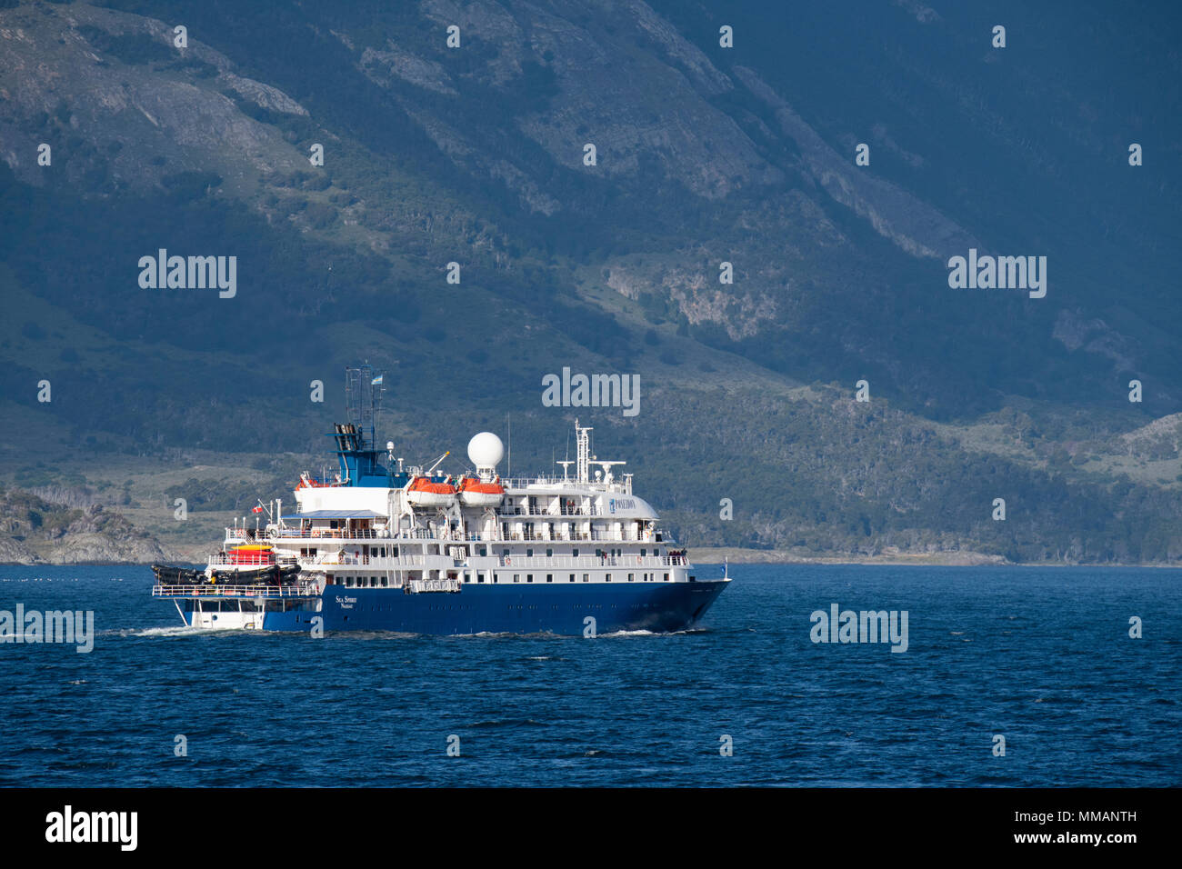 South America, Beagle Channel, 150 mile long waterway acting as the ...