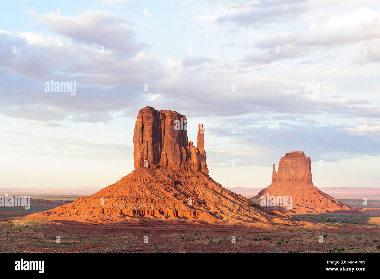 Monument Valley at Sunset Stock Photo - Alamy