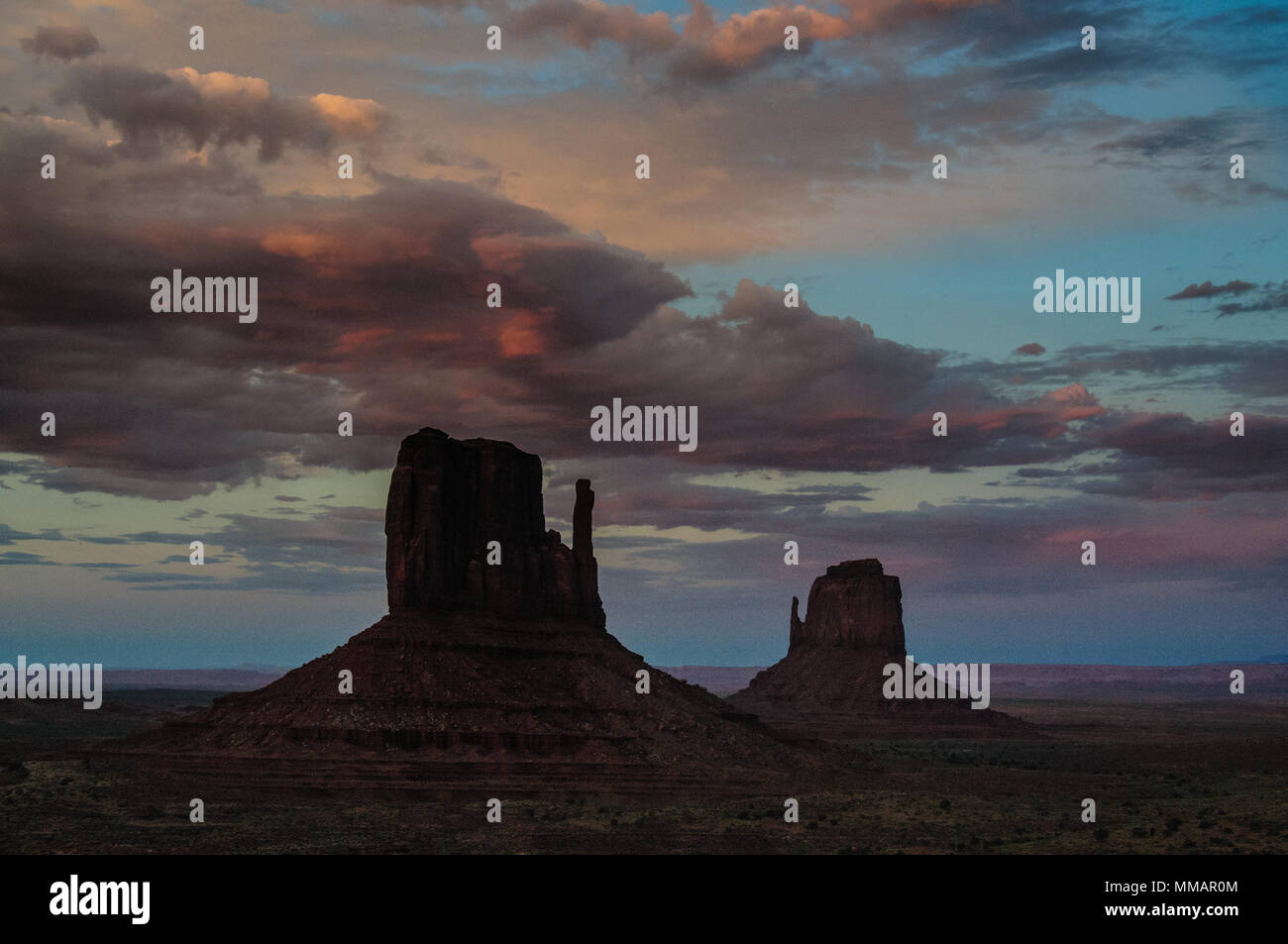 Monument Valley at Sunset Stock Photo - Alamy
