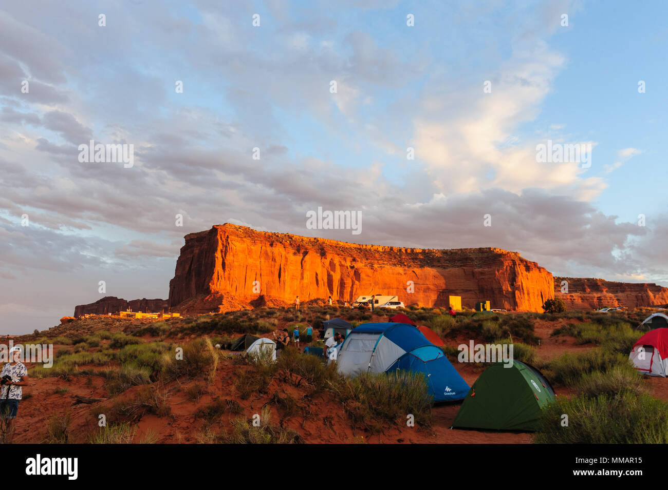 Monument Valley at Sunset Stock Photo - Alamy