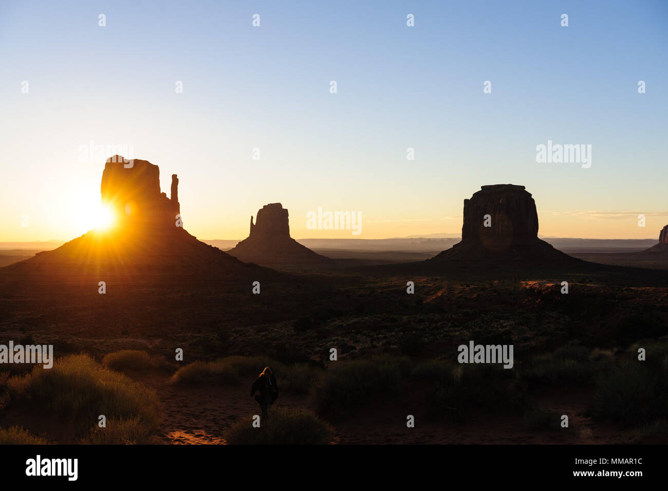 Sunrise over Monument Valley Stock Photo - Alamy