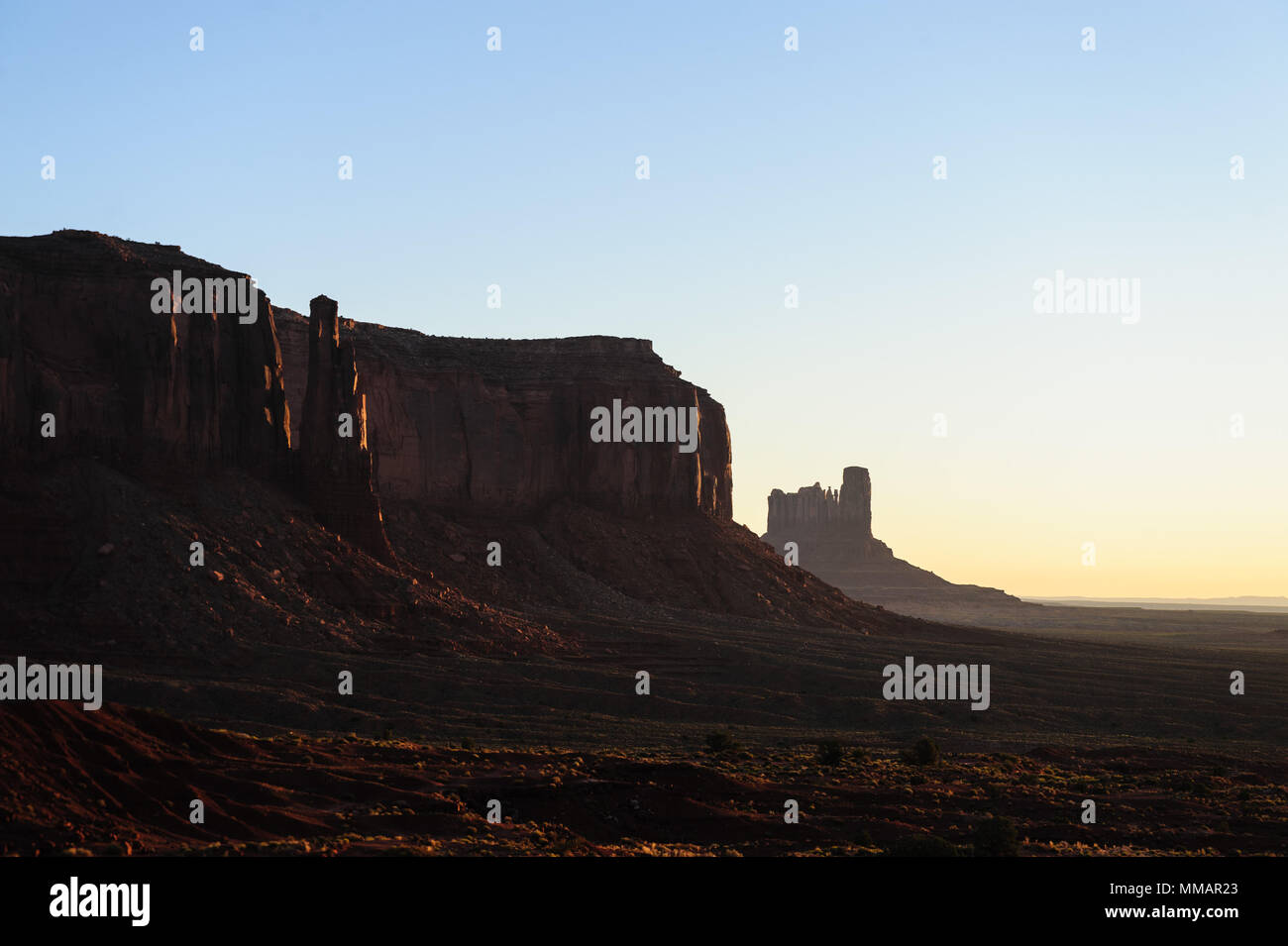 Sunrise over Monument Valley Stock Photo - Alamy