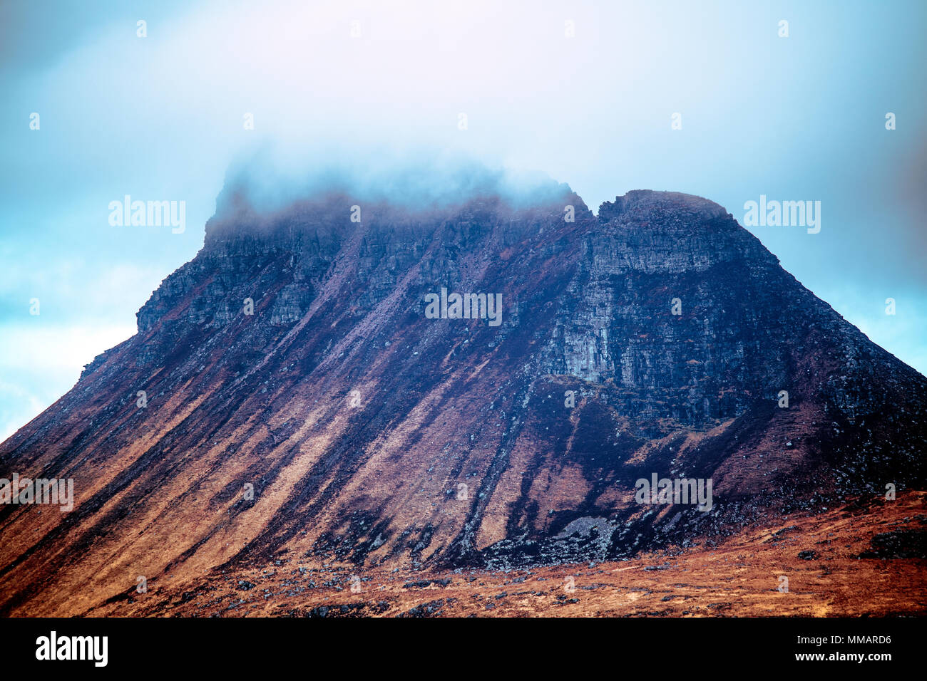The famous Scottish peak - Stac Pollaidh (Stack Polly), is 2,0008 feet ...
