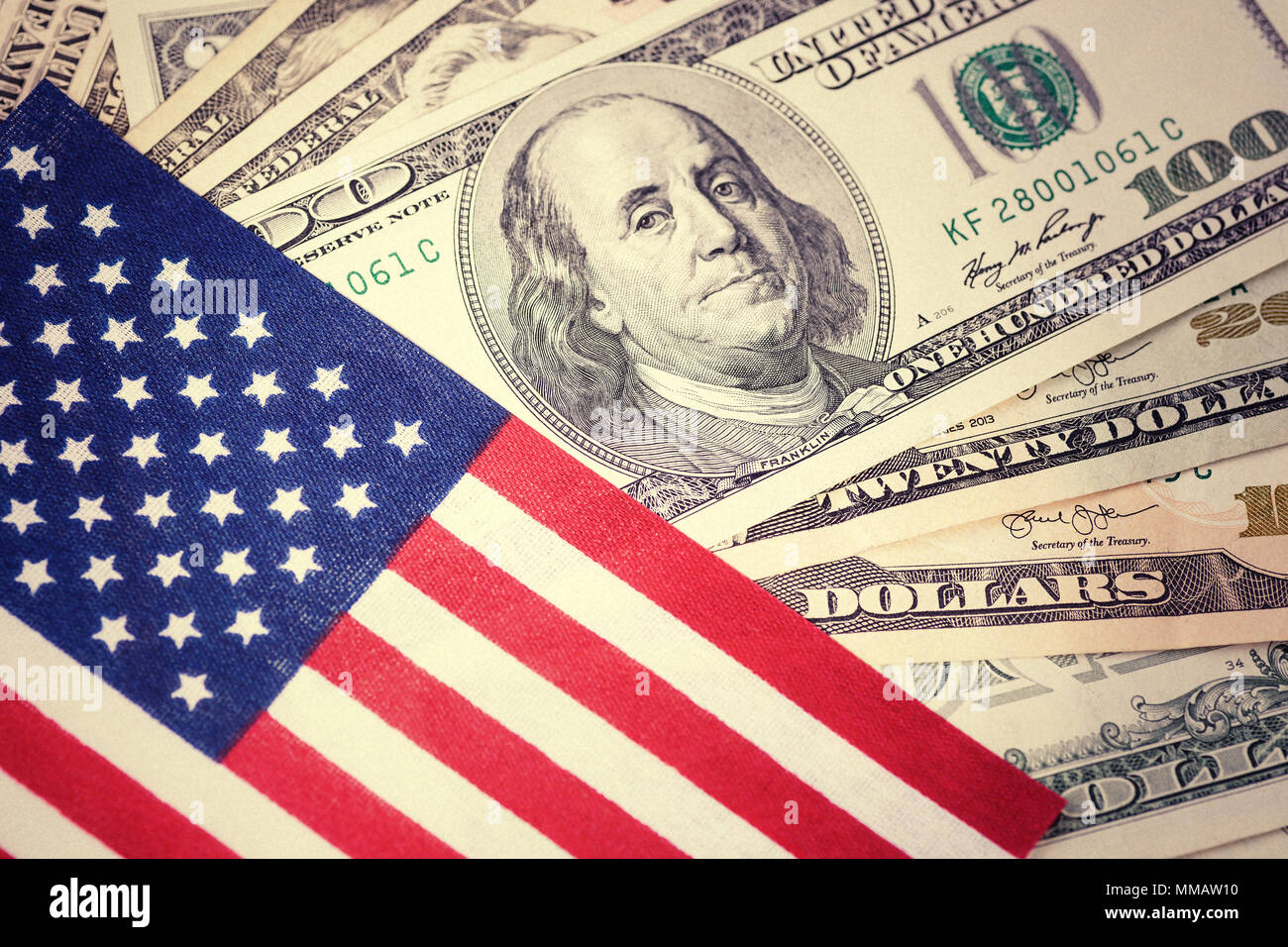 American flag on dollar sign hi-res stock photography and images - Alamy