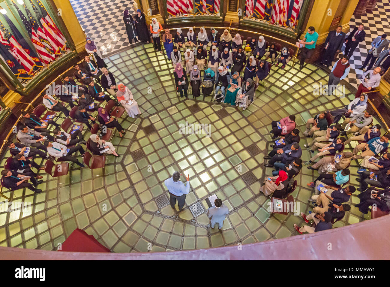 Lansing, Michigan - Muslim high school students talk with Democratic ...