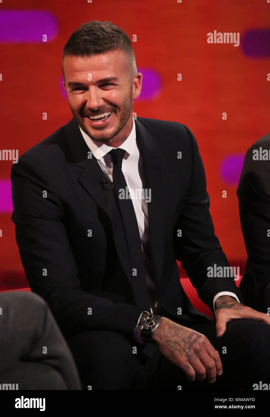 David Beckham during filming for the Graham Norton Show at BBC ...