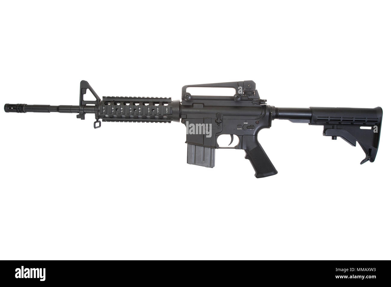 Colt M4A1 isolated on a white background Stock Photo - Alamy