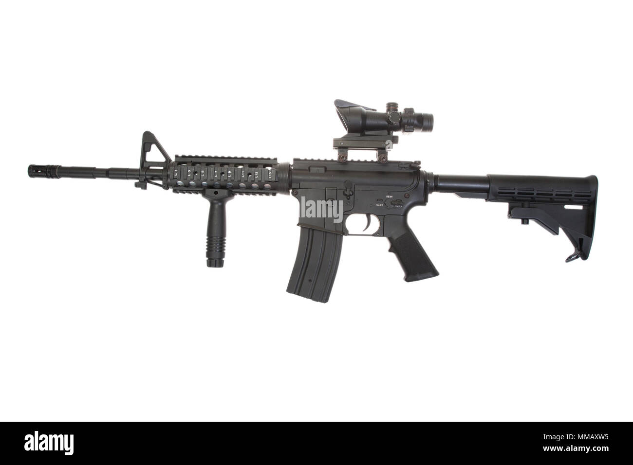 Colt M4A1 isolated on a white background Stock Photo - Alamy