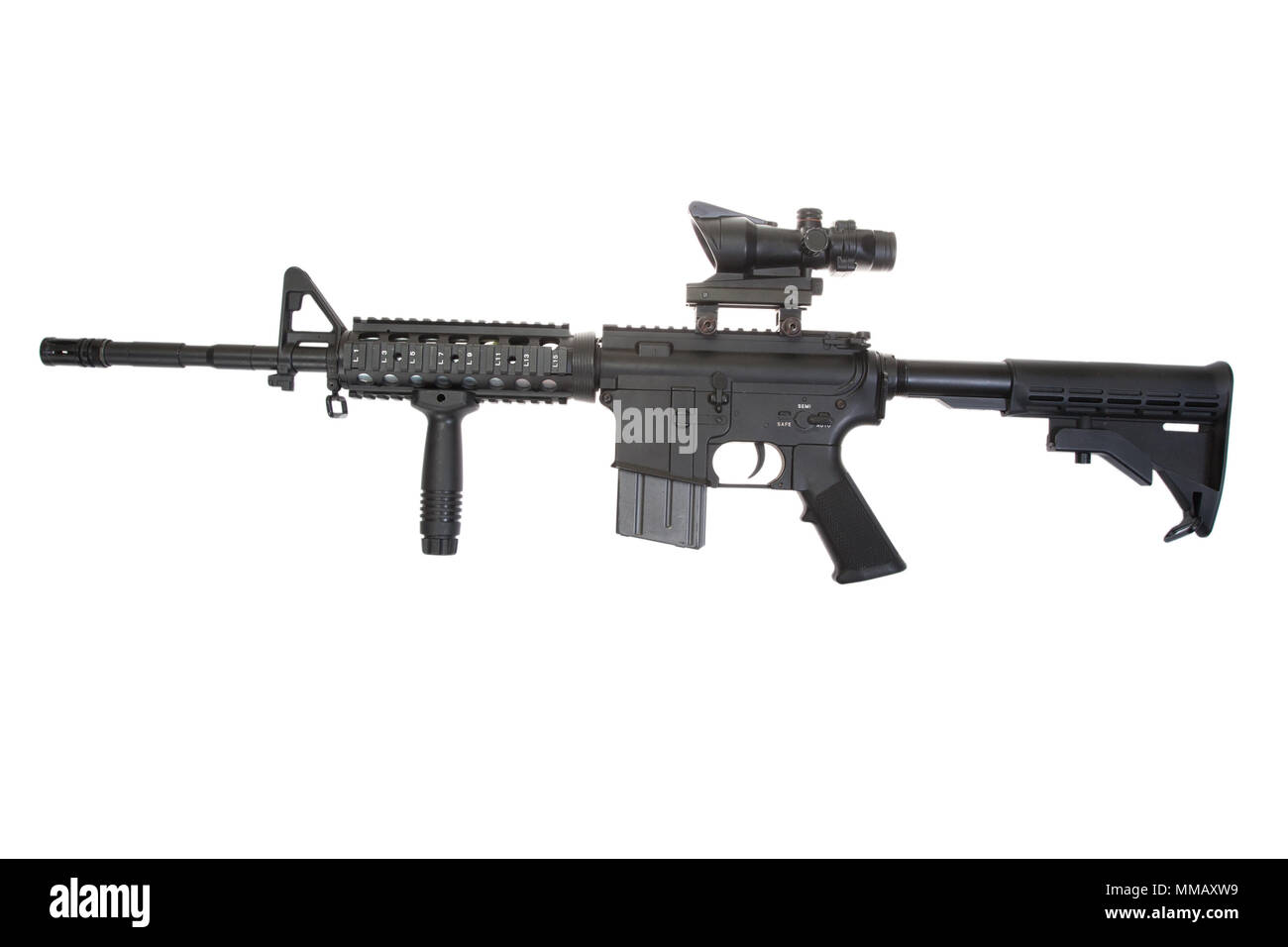 Colt M4A1 isolated on a white background Stock Photo - Alamy