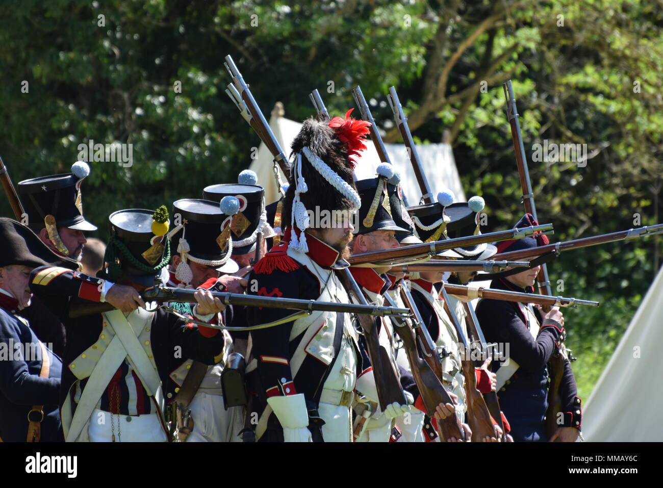Whittington castle siege event 2018 Stock Photo - Alamy