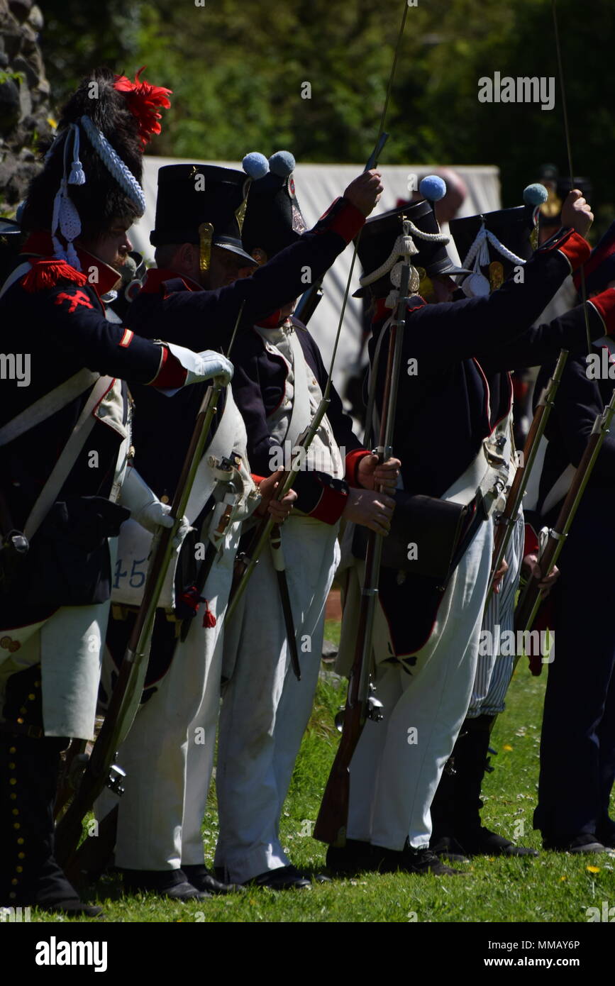 Whittington castle siege event 2018 Stock Photo - Alamy