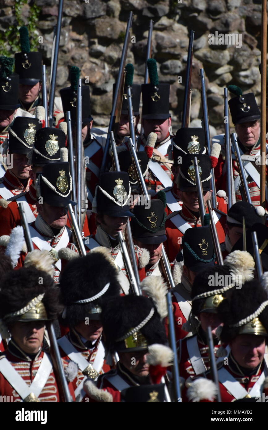 Whittington castle siege event 2018 Stock Photo - Alamy
