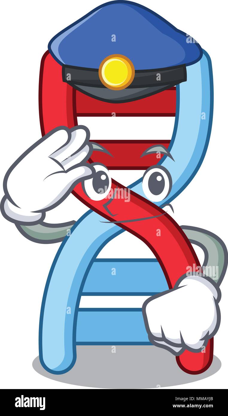 Police dna molecule character cartoon vector illustration Stock Vector ...