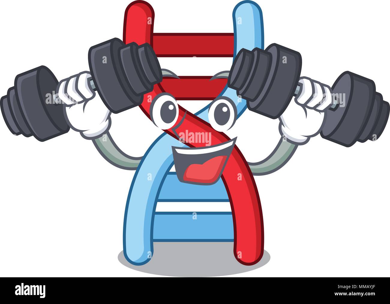 Fitness dna molecule character cartoon Stock Vector Image & Art - Alamy