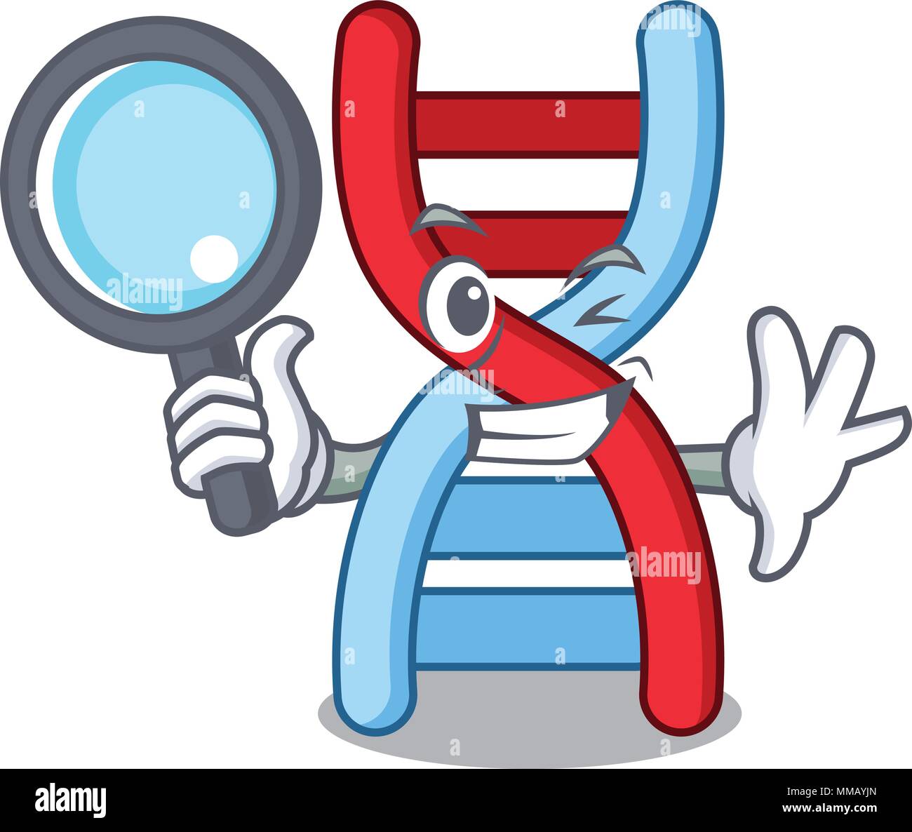 Detective dna molecule character cartoon Stock Vector Image & Art - Alamy