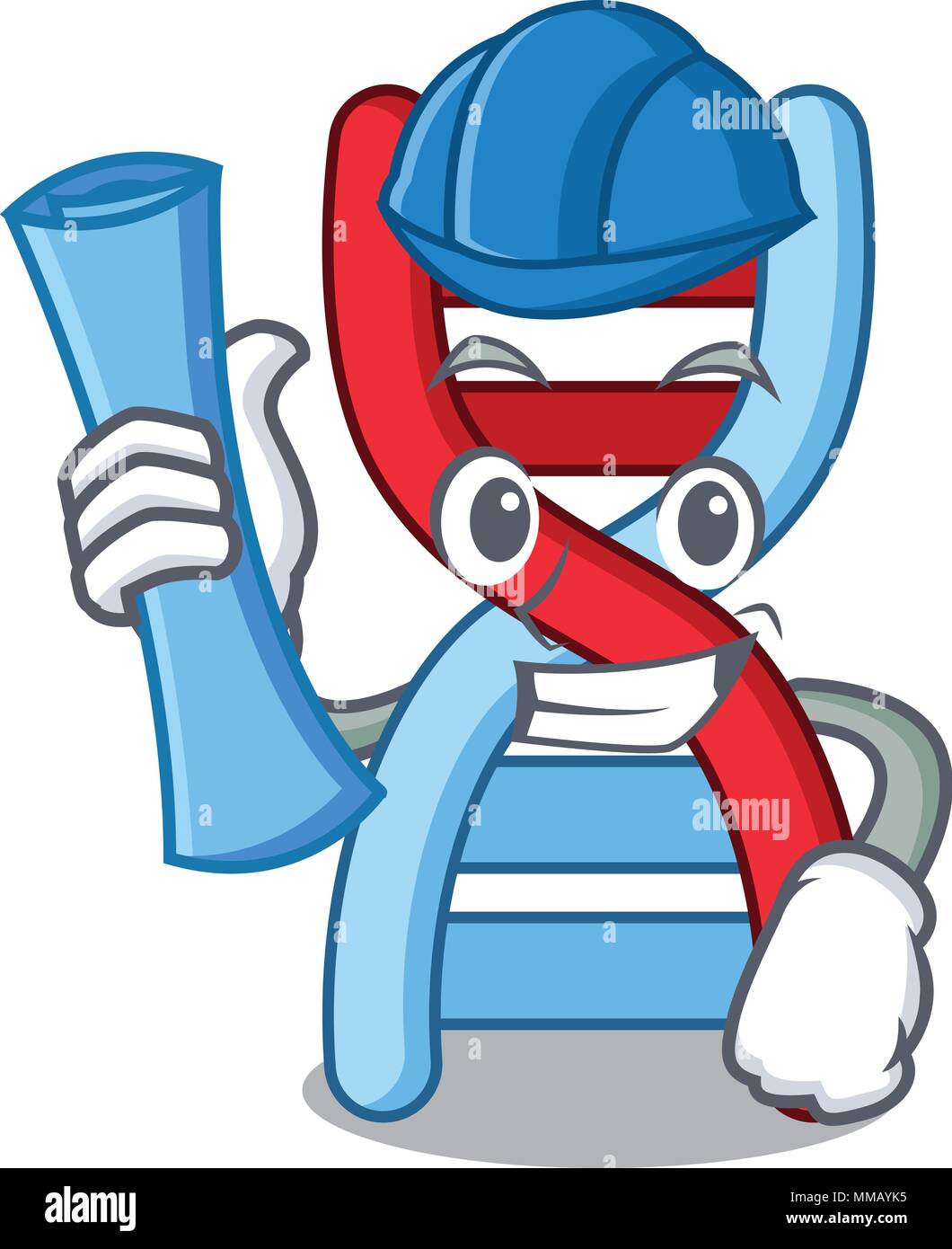 Architect dna molecule character cartoon Stock Vector Image & Art - Alamy