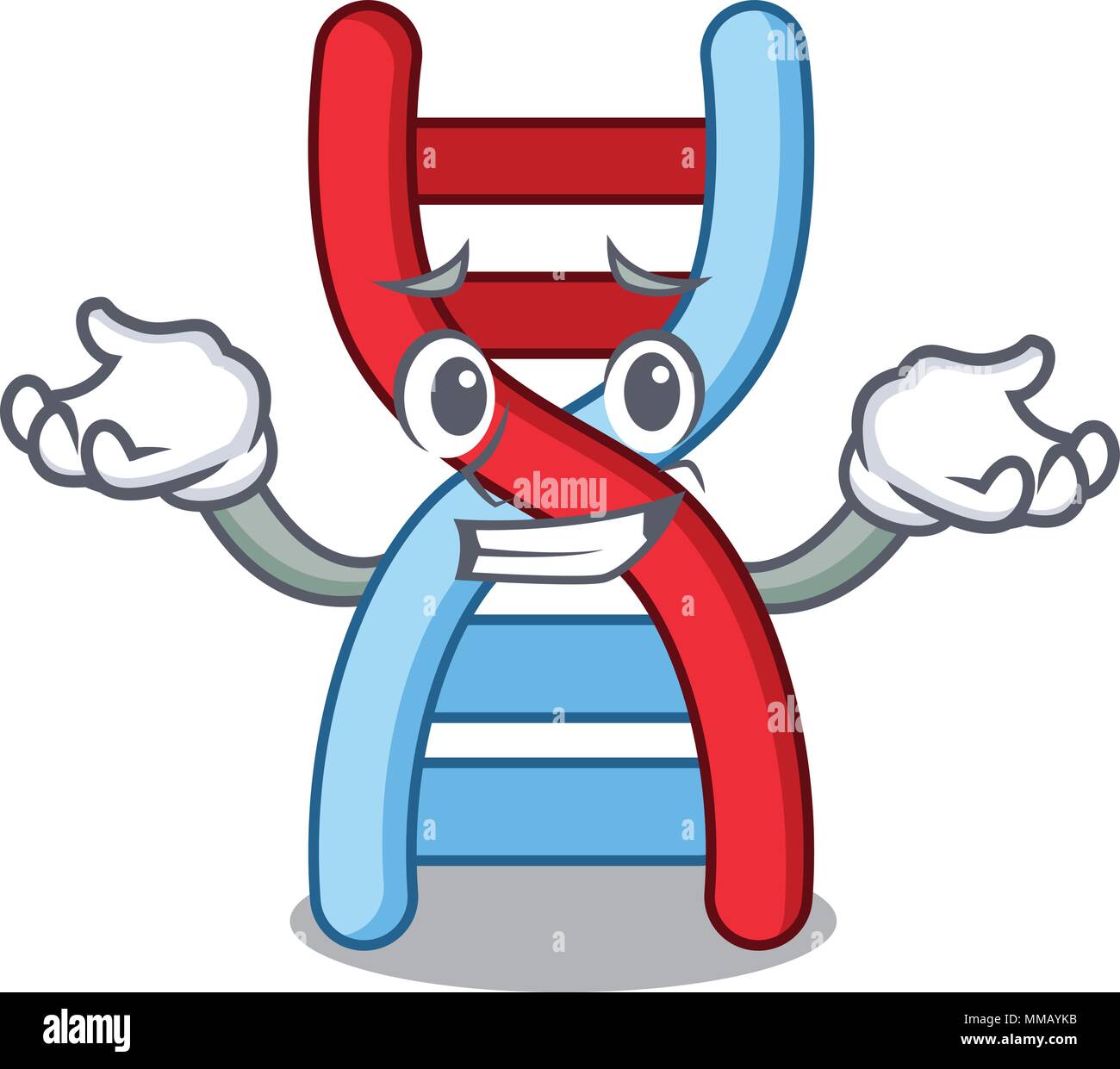 Grinning dna molecule character cartoon Stock Vector Image & Art - Alamy