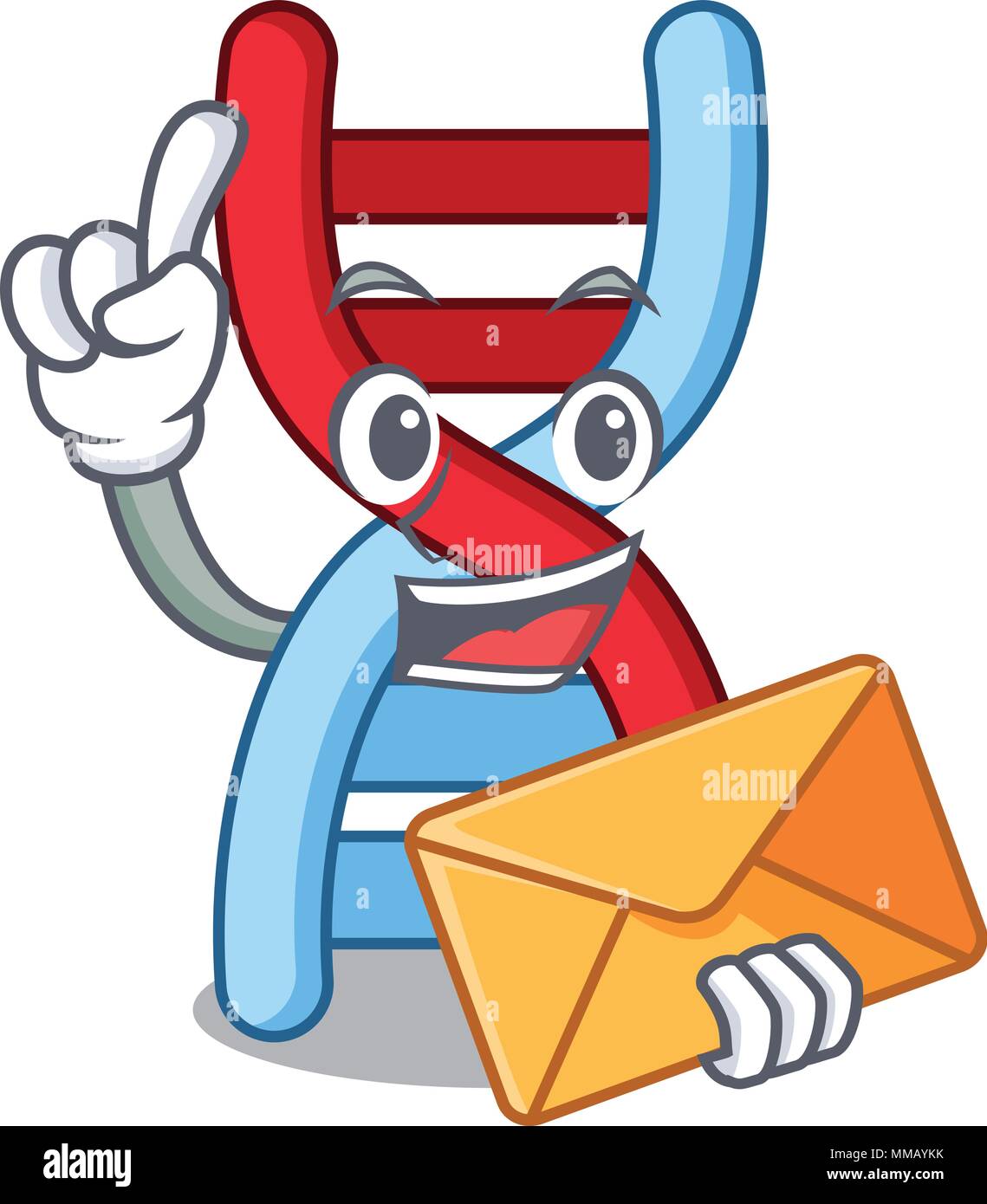 With envelope dna molecule character cartoon Stock Vector Image & Art ...