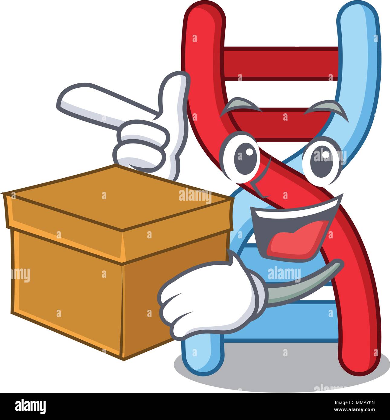 With box dna molecule character cartoon Stock Vector Image & Art - Alamy