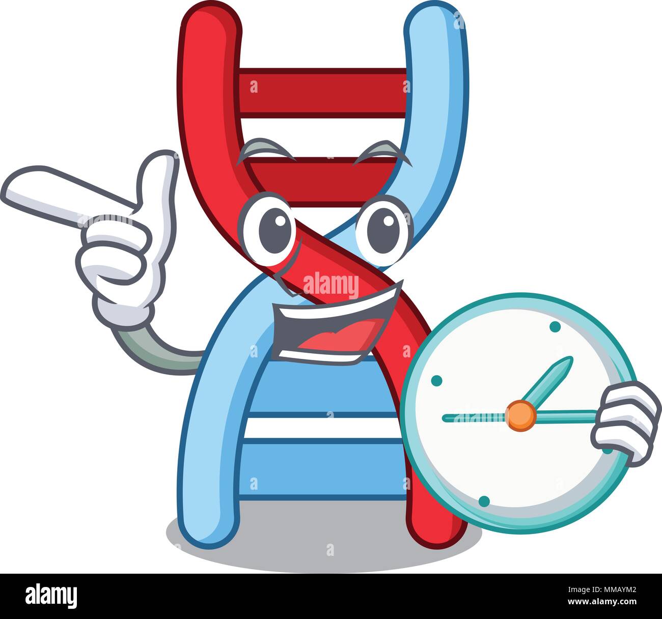 With clock dna molecule character cartoon Stock Vector Image & Art - Alamy