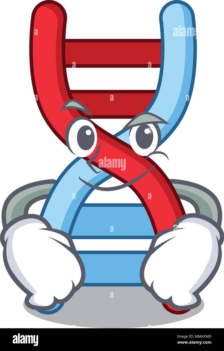 Smirking dna molecule character cartoon Stock Vector Image & Art - Alamy