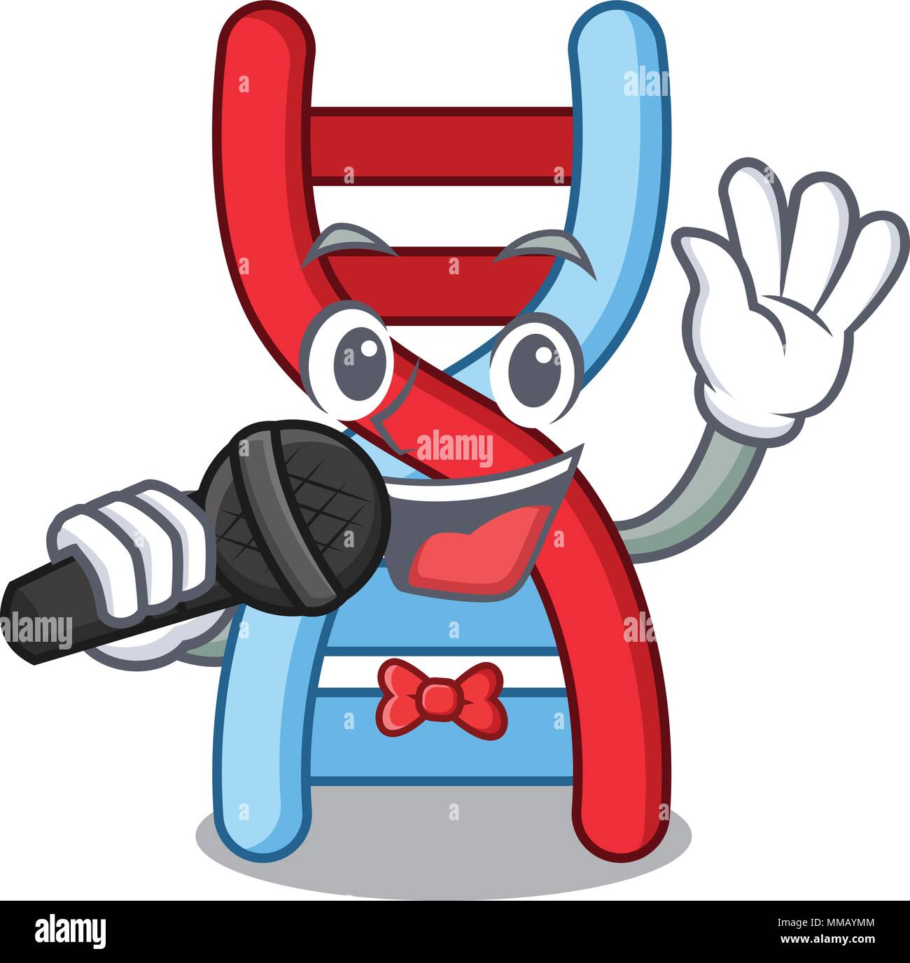 Singing dna molecule mascot cartoon Stock Vector Image & Art - Alamy