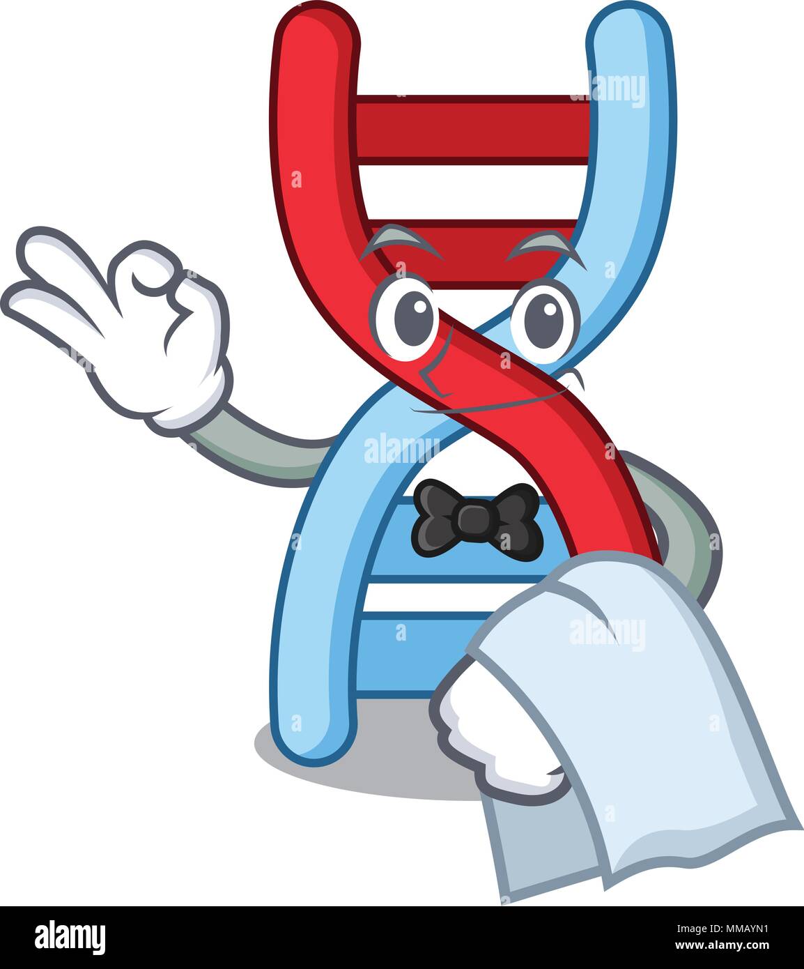 Waiter dna molecule mascot cartoon Stock Vector Image & Art - Alamy