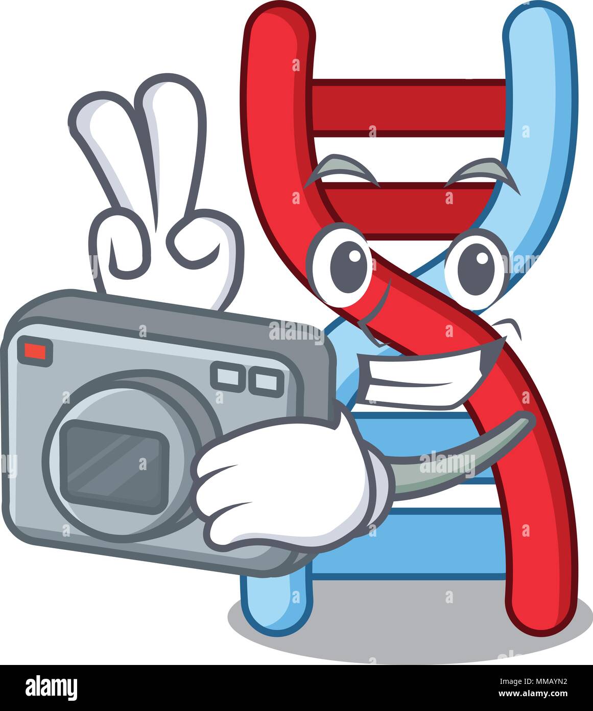 Photographer dna molecule mascot cartoon Stock Vector Image & Art - Alamy