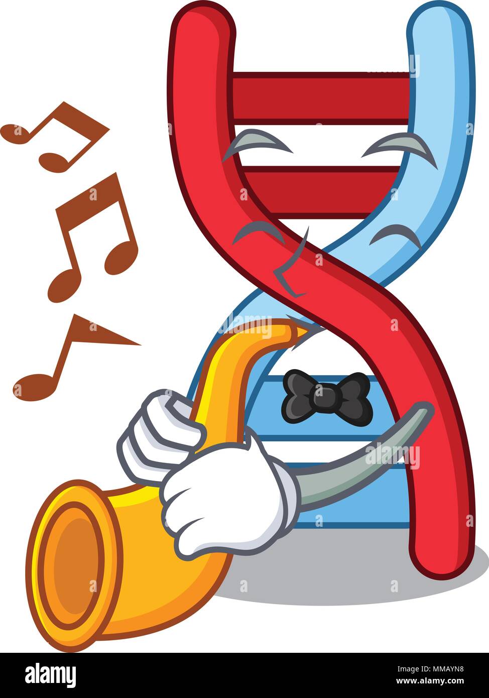 With trumpet dna molecule mascot cartoon Stock Vector Image & Art - Alamy