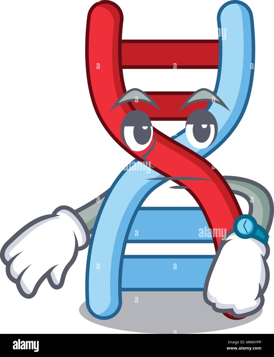 Waiting dna molecule mascot cartoon Stock Vector Image & Art - Alamy