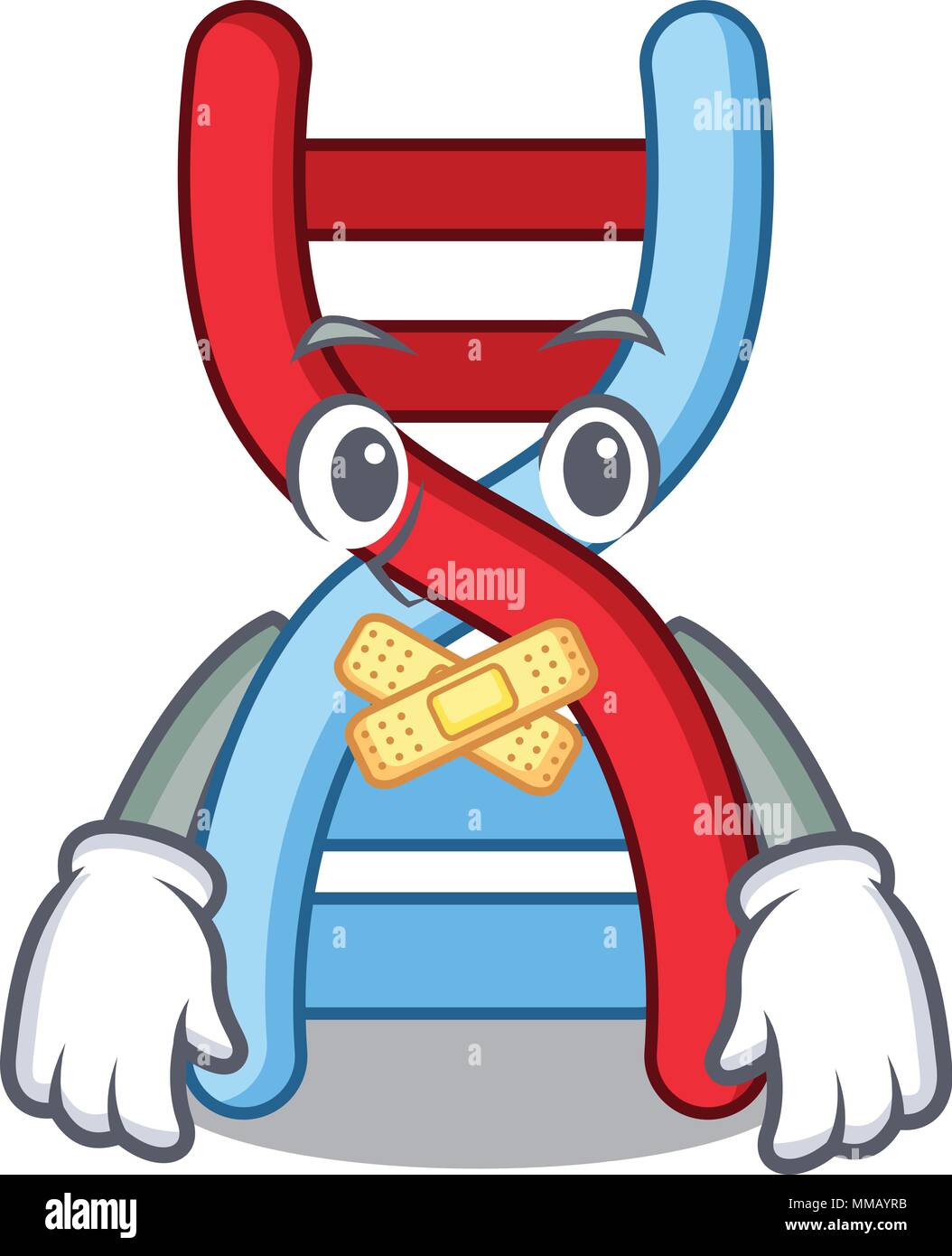 Silent dna molecule mascot cartoon Stock Vector Image & Art - Alamy