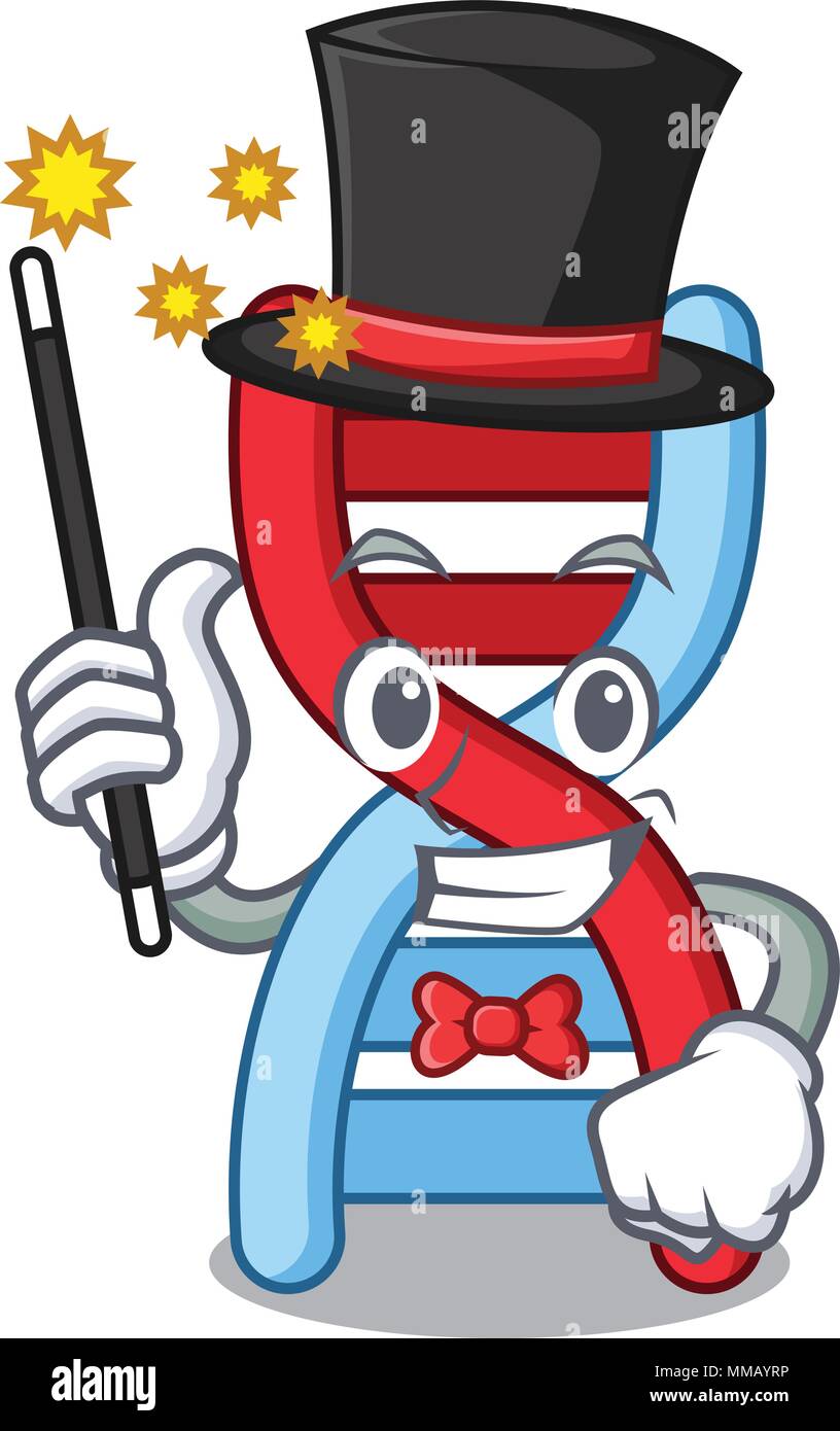Magician dna molecule mascot cartoon Stock Vector Image & Art - Alamy