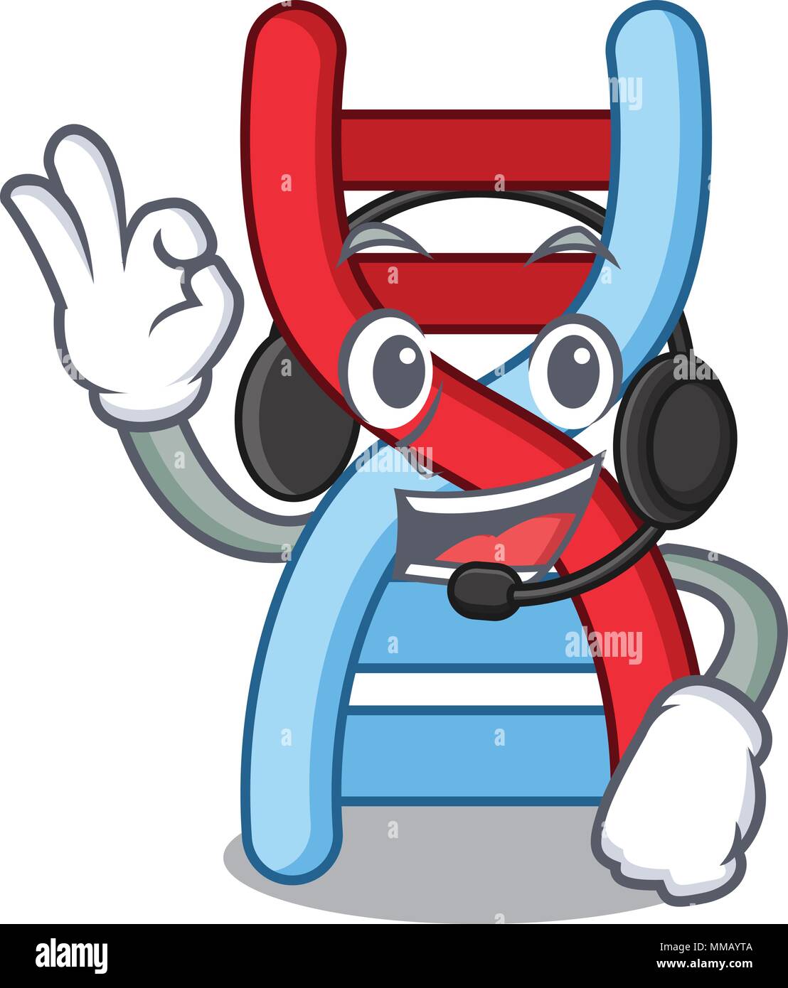 With headphone dna molecule mascot cartoon Stock Vector Image & Art - Alamy