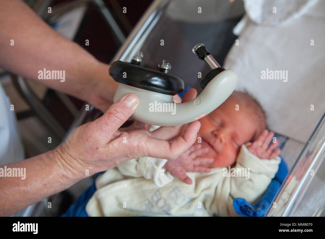 AUDIOMETRY, NEWBORN BABY Stock Photo - Alamy