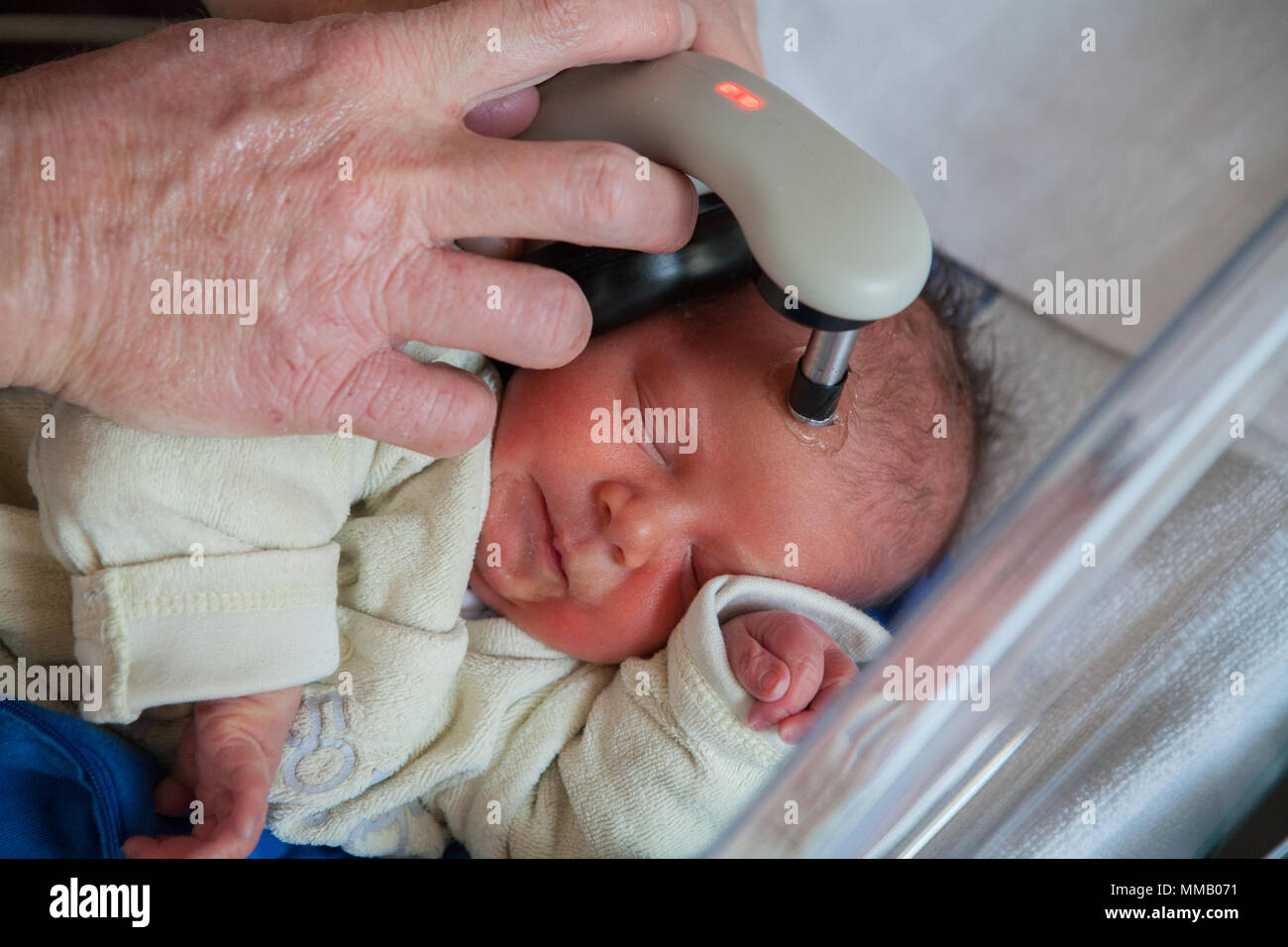 AUDIOMETRY, NEWBORN BABY Stock Photo - Alamy